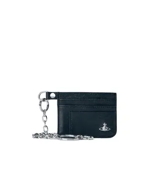 VIVIENNE WESTWOOD Chain Logo Card Holder - Black