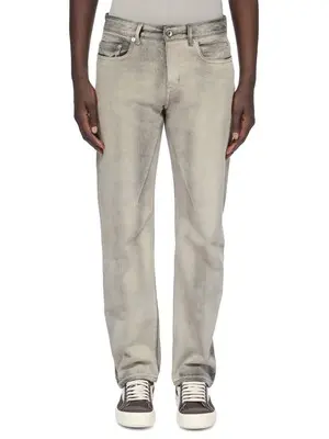 Rick Owens Fog Cut Faded-effect Jeans - Nude