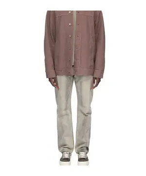 Rick Owens Fog Cut Faded-effect Jeans - Nude