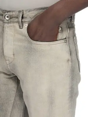 Rick Owens Fog Cut Faded-effect Jeans - Nude