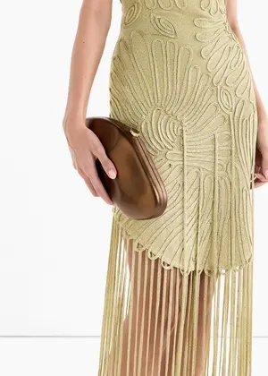 Cult Gaia Caldera Clutch - Brown