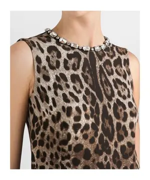 Dolce & Gabbana Leo-print Cady Dress