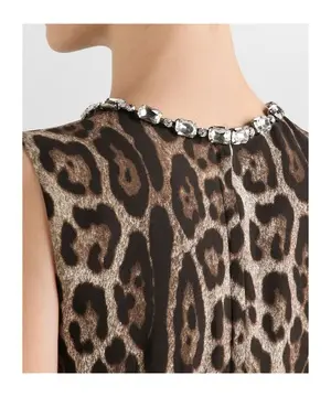 Dolce & Gabbana Leo-print Cady Dress