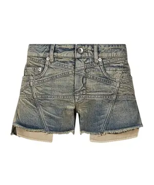 Rick Owens Denim Shorts With Belt Loops