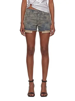 Rick Owens Denim Shorts With Belt Loops