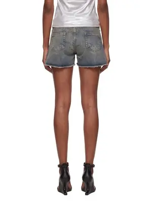 Rick Owens Denim Shorts With Belt Loops