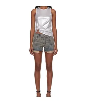 Rick Owens Denim Shorts With Belt Loops