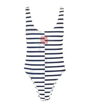 JEAN PAUL GAULTIER Striped One-piece Swimsuit - White