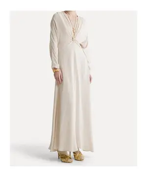 FORTE_FORTE Silkblend Marocaine Longsleeved Maxi Dress