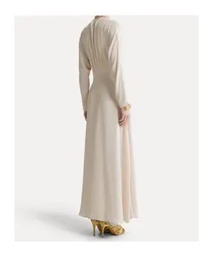 FORTE_FORTE Silkblend Marocaine Longsleeved Maxi Dress