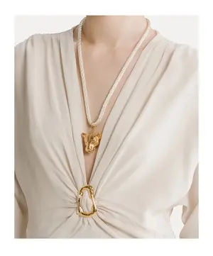FORTE_FORTE Silkblend Marocaine Longsleeved Maxi Dress
