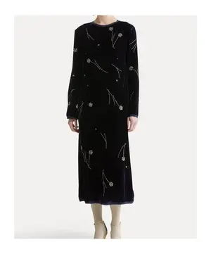 FORTE_FORTE Velvet Midi Dress