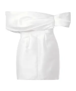 Solace Edda Off-the-shoulder Faille Mini Dress