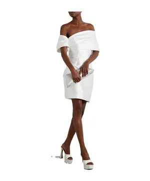 Solace Edda Off-the-shoulder Faille Mini Dress