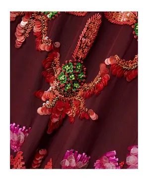 Johanna Ortiz Sequin-embellished Cutout Silk Maxi Dress