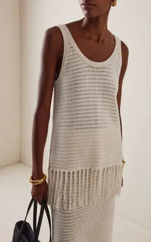 ZULU & ZEPHYR Exclusive Crochet Knit Tank Top