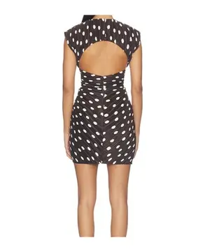 Cult Gaia Polka-dot Pleated Dress