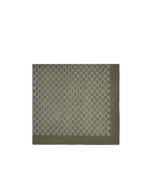 Gucci Gucci GG Carré Scarf Dark Green