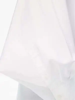 Loewe Cotton Shirt Dress With Embroidered Logo - White