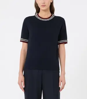 Max Mara Cotton Braid-detail Sweater