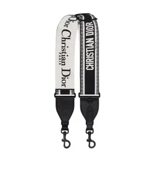Dior Adjustable Shoulder Strap With Ring - Black