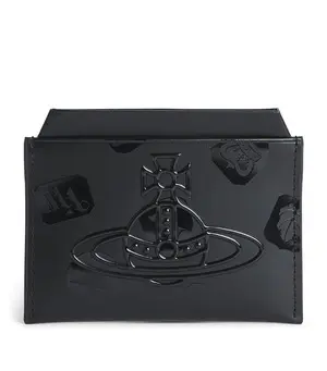VIVIENNE WESTWOOD Leather Logo Card Holder - Black