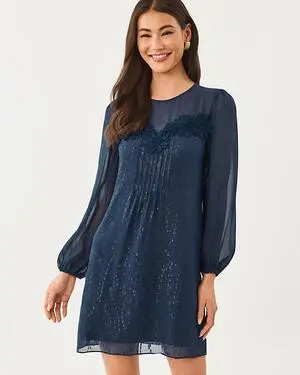 Lilly Pulitzer® Gail Silk Dress - Navy