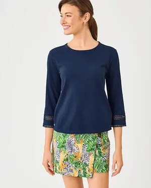Lilly Pulitzer® Clairmont Knit Top - Navy
