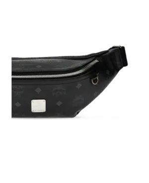 Mcm Logo Zipper Waist Bag