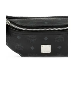 Mcm Logo Zipper Waist Bag