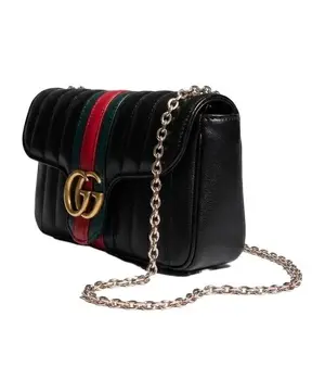Gucci Jetset GG Marmont Small Shoulder Bag Black