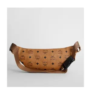 Mcm Logo Zipper Waist Bag