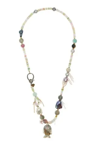 JOIE DIGIOVANNI Pastel Cotton Candy Glow Fish Diamond Rockstar Necklace - Multi