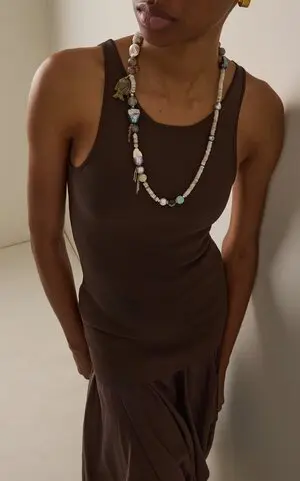 JOIE DIGIOVANNI Pastel Cotton Candy Glow Fish Diamond Rockstar Necklace