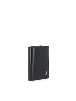 Saint Laurent Logo Plaque Bi-fold Wallet