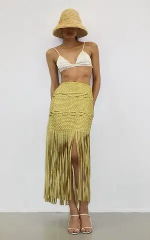 Janessa Leoné Gabi Raffia Straw Bucket Hat