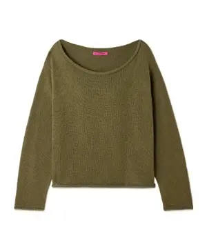 THE ELDER STATESMAN Oversized Cotton Sweater