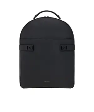 FERRAGAMO Gancini-buckles Zip-around Backpack - Black