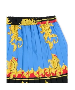 Versace Barocco Print Pleated Skirt