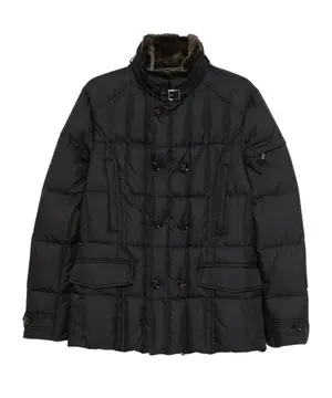 MOORER Down Jacket With Shearling Collar