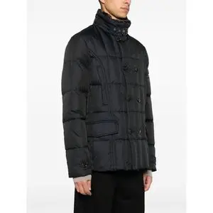 MOORER Down Jacket With Shearling Collar