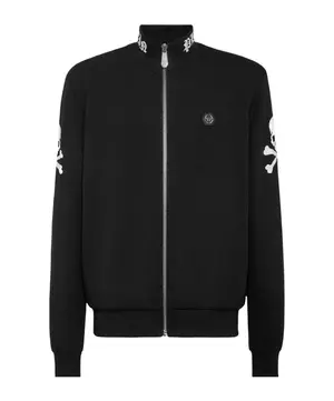Philipp Plein Embroidered Zip-up Hoodie