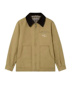 GOLDEN GOOSE Logo-embroidered Corduroy-collar Jacket