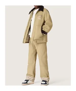 GOLDEN GOOSE Logo-embroidered Corduroy-collar Jacket