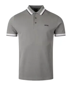 Hugo Boss Logo Embroidery Short-sleeves Polo Shirt Light/pastel Grey