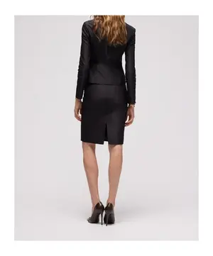 Gucci Fine Silk Faille Midi Skirt
