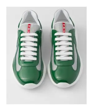 Prada Patent Leather And Technical Fabric America's Cup Sneakers