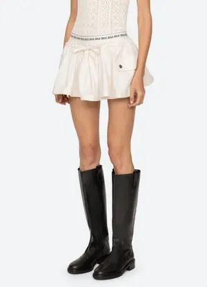 Sea Lois Pocket Mini Skirt - Cream