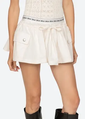 Sea Lois Pocket Mini Skirt - Cream