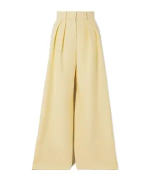 Brandon Maxwell The Holland Wool-blend Crepe Wide-leg Pants
